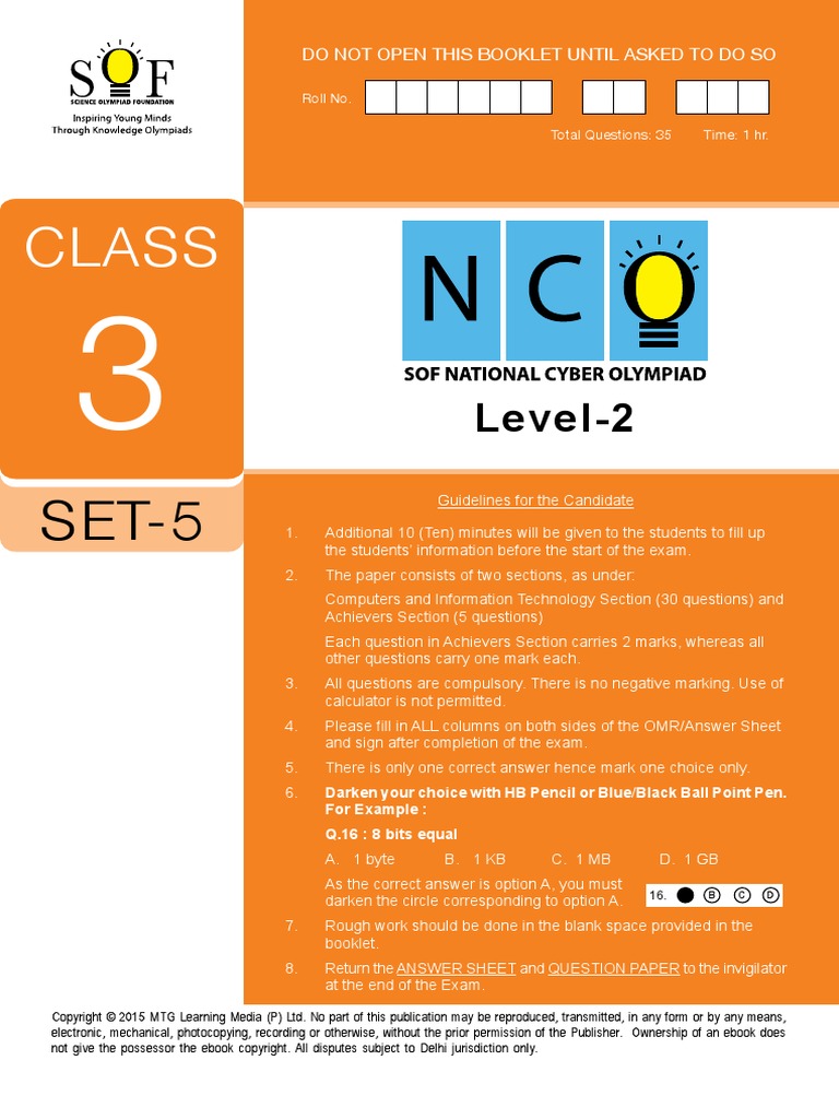 Nco Level2 Class 3 Set 5 | PDF | Windows 7 | Tab (Gui)
