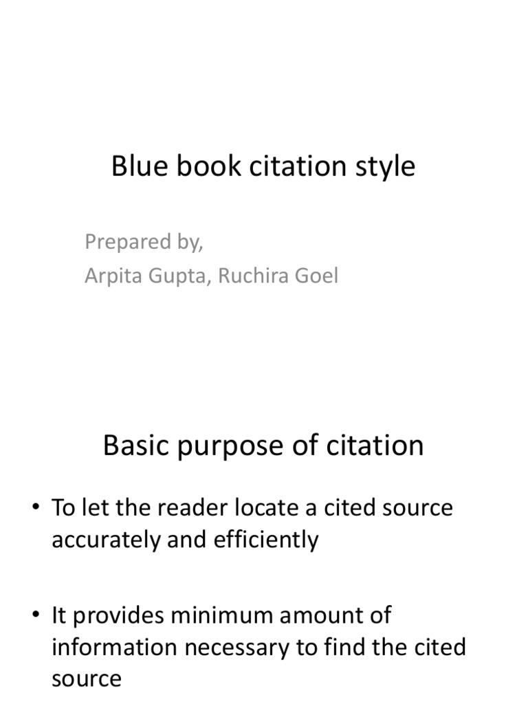 Bluebook Citation Guidelines | PDF | Case Citation | Citation