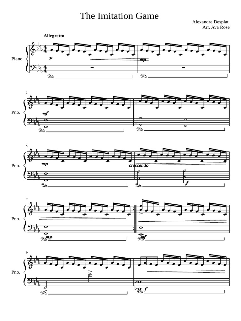 The Imitation Game Sheet Music Piano | PDF