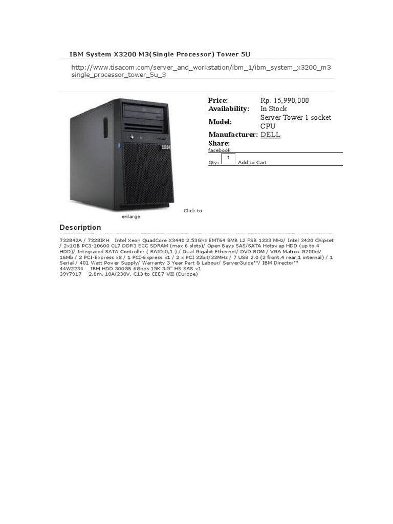 IBM System X3200 M3 | PDF