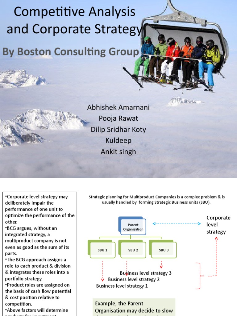 Competitive Analysis and Corporate Strategy - BCG | PDF | Strategic Management | Profit (Economics)