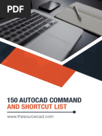 AutoCAD Commands Cheat Sheet | PDF