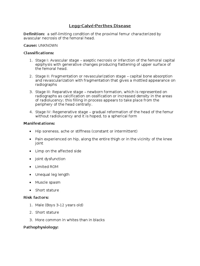 LCPD | PDF | Health Sciences | Medicine