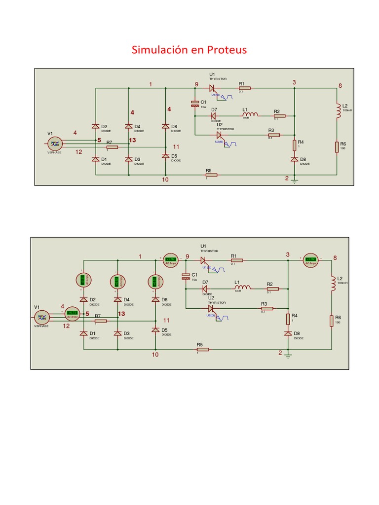Simulación en Proteus.docx | Rectifier | Voltage