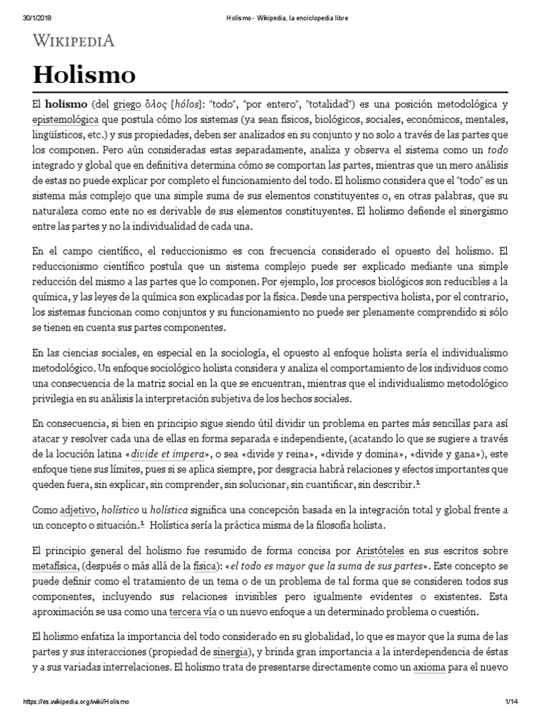 Holismo - Wikipedia