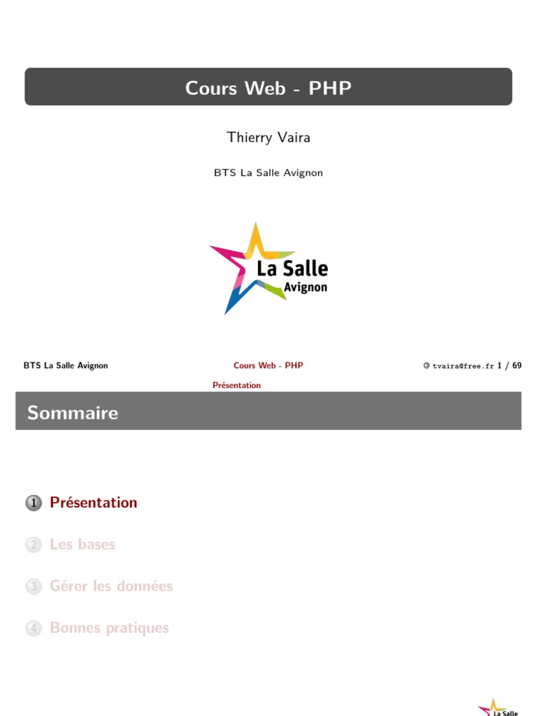 Cours PHP | PDF | PHP | Classe (informatique)