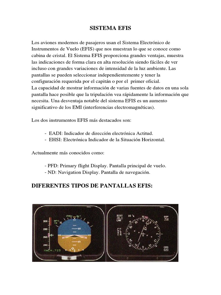 3.6 Pantallas Efis | PDF | Aviación | Electrónica