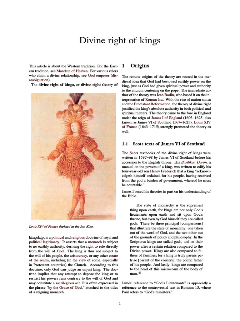 Understanding Divine Right of Kings | PDF | Monarchy | Religion And Belief