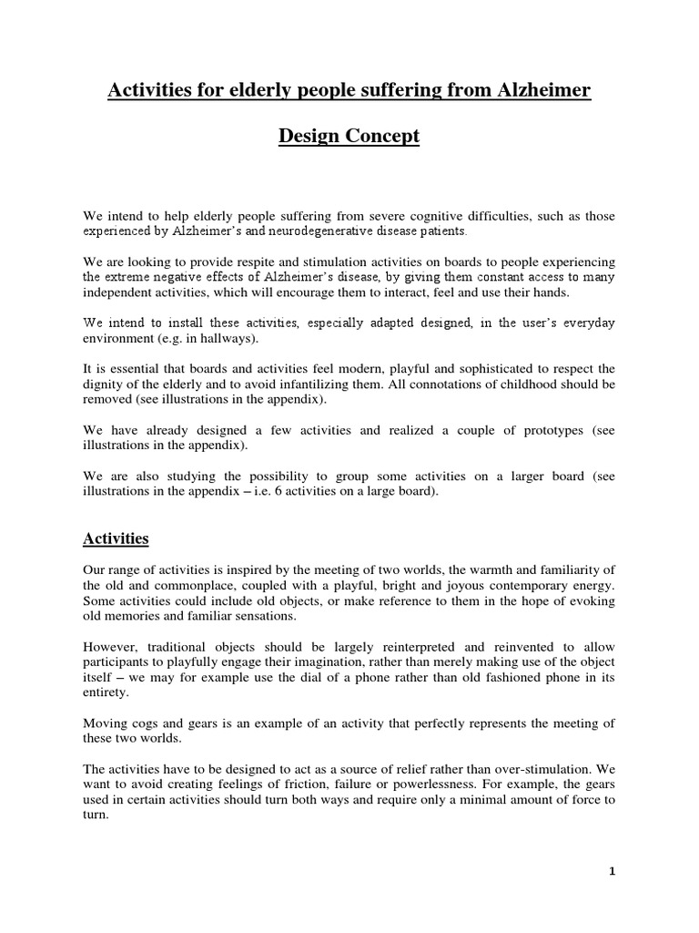 Activities For Elderly People Suffering From Alzheimer Design Concept ...