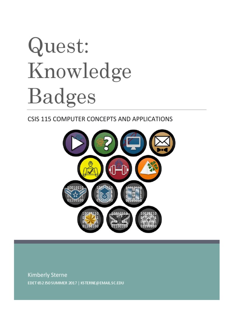 Quest Badges | PDF | Microsoft Word | Test (Assessment)