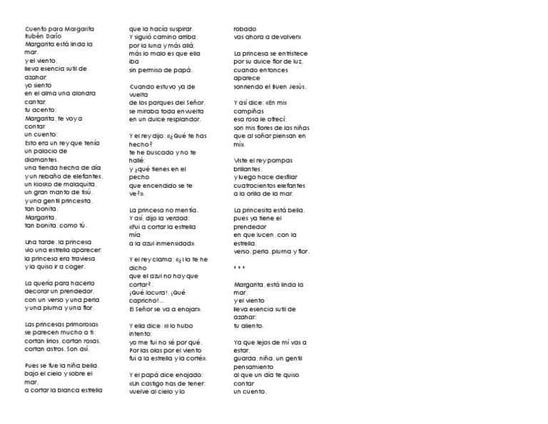 Cuento para Margarita | PDF | Ocio