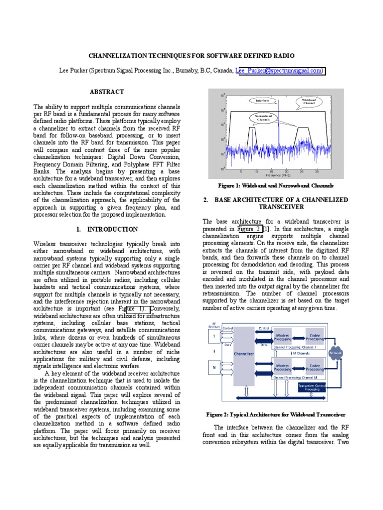 Channelization Paper SDR Forum-1 | Download Free PDF | Bandwidth ...