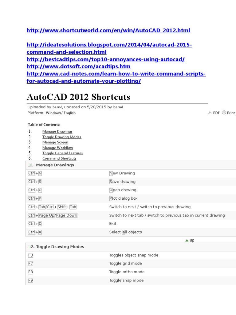 200 Key AutoCAD | PDF | Button (Computing) | Matrix (Mathematics)