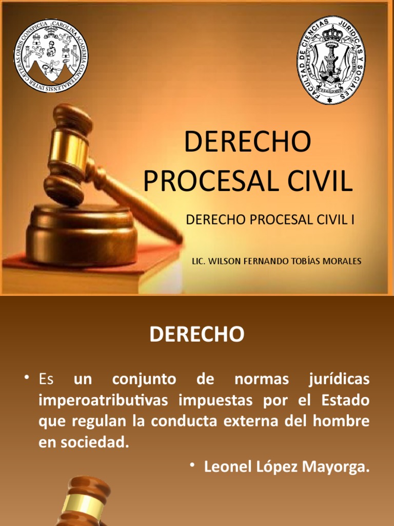 Derecho Procesal Civil I | PDF | Ley procesal | Procedimiento Civil