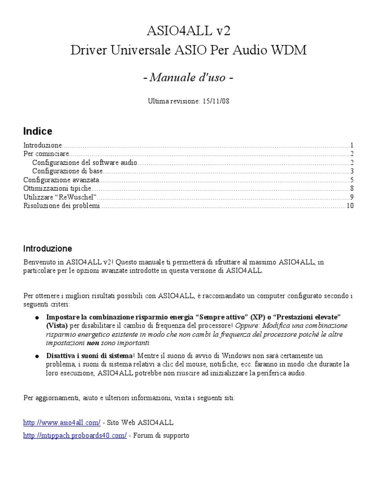 ASIO4ALL v2 Instruction Manual | PDF