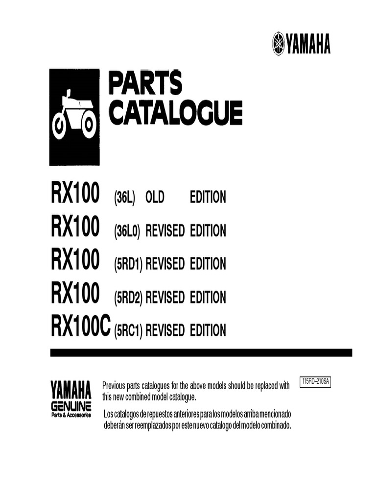 Yamaha RX 100 Ficha Tecnica PDF Screw Piston