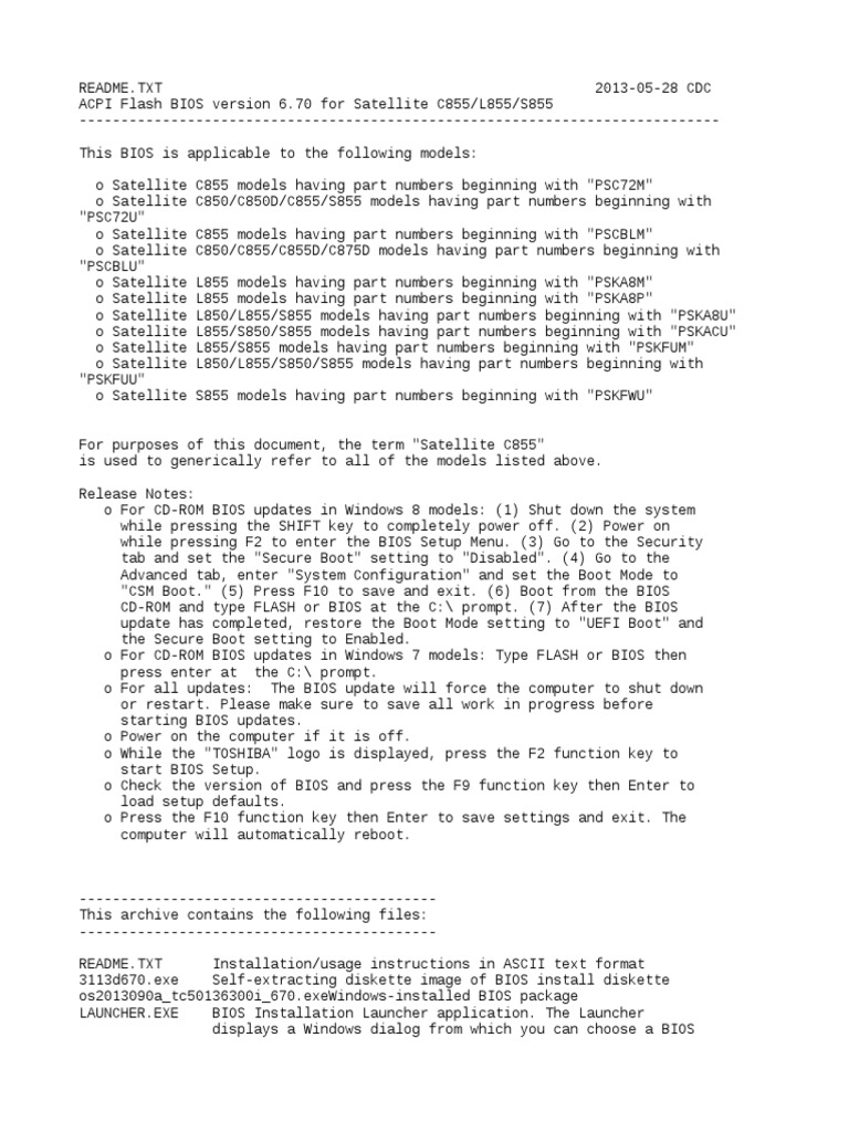 Readme | PDF | Bios | Booting