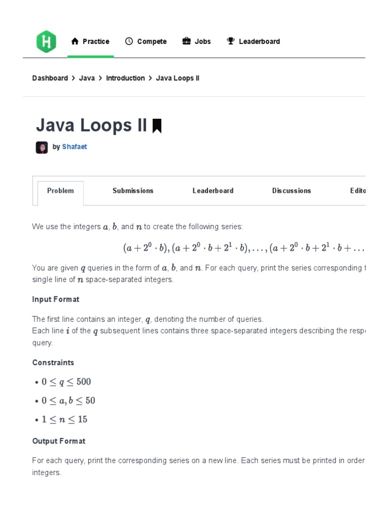 Java Loops II - Java Question | PDF | Computer Engineering | Software ...