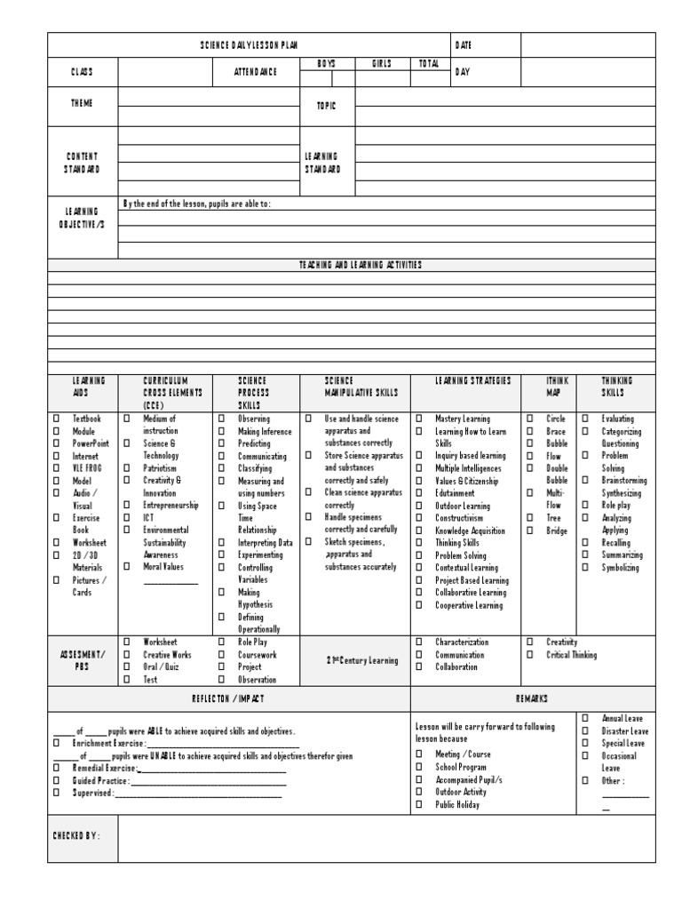 Science RPH Template | PDF | Inquiry Based Learning | Science