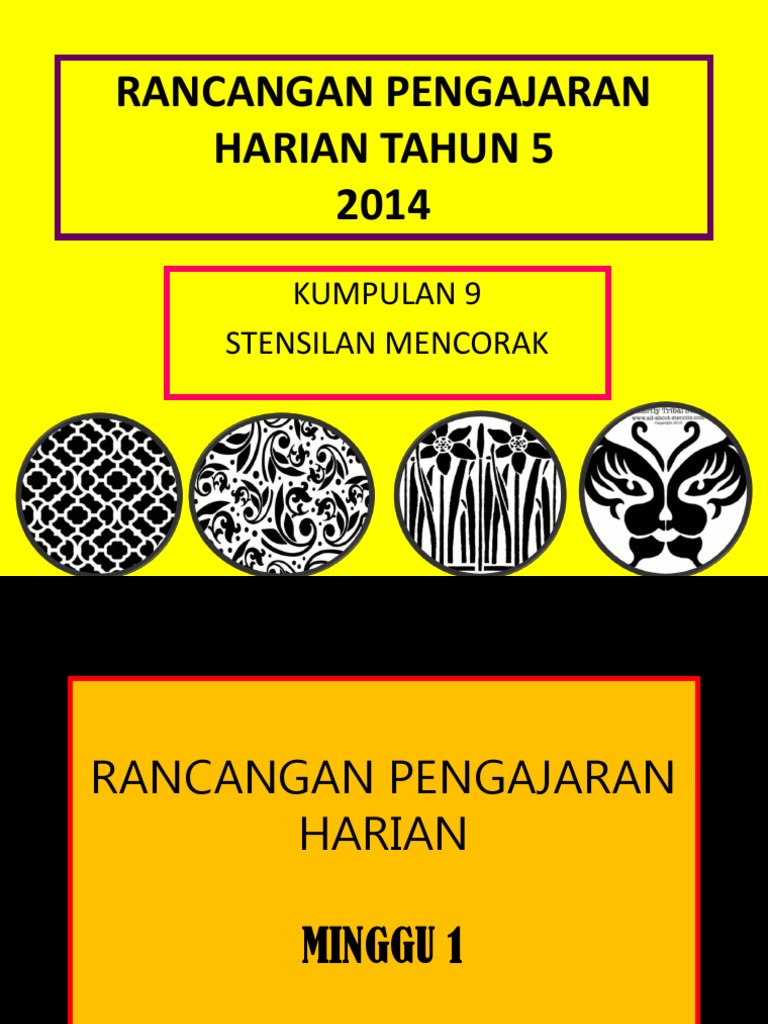 Rancangan Pengajaran Harian Tahun 5 Teknik Stensilan | PDF | Sains ...