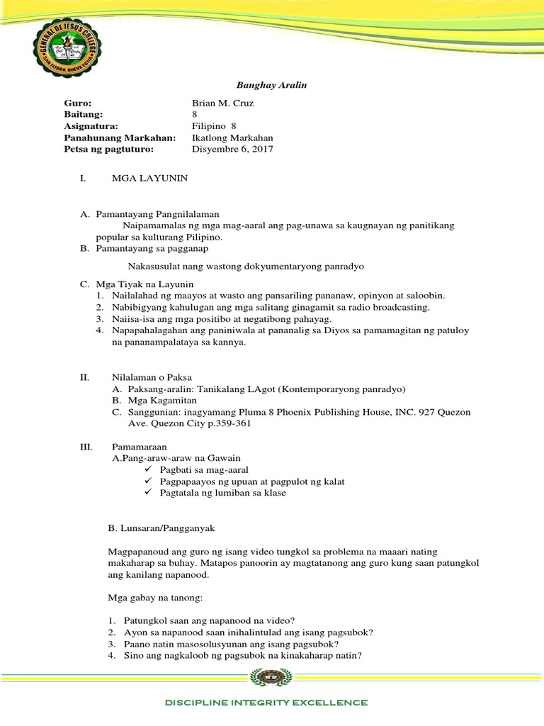 Tanikalang Lagot LP. | PDF