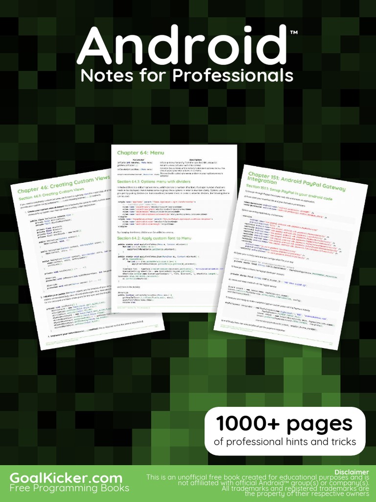 Android Notes For Professionals | PDF | Json | System Software