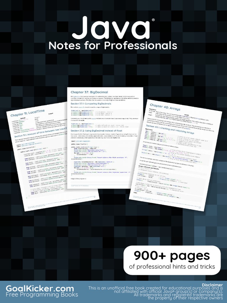 Java Notes For Professionals | PDF | Class (Computer Programming ...