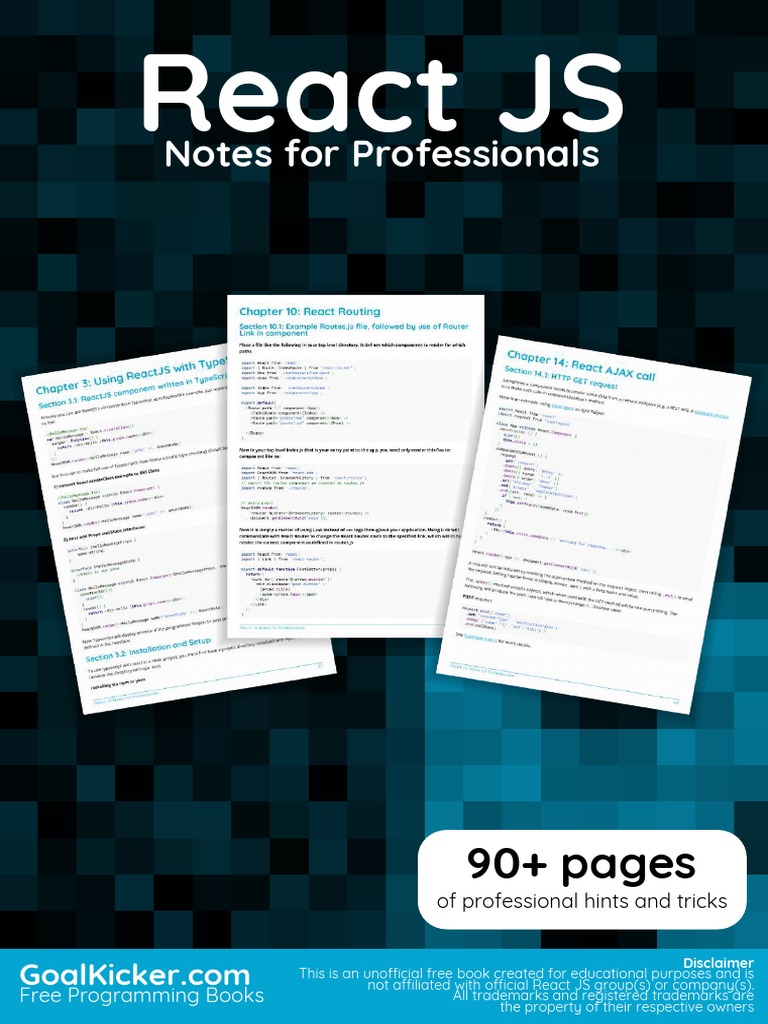 React Js Notes For Professionals Java Script Areas Of