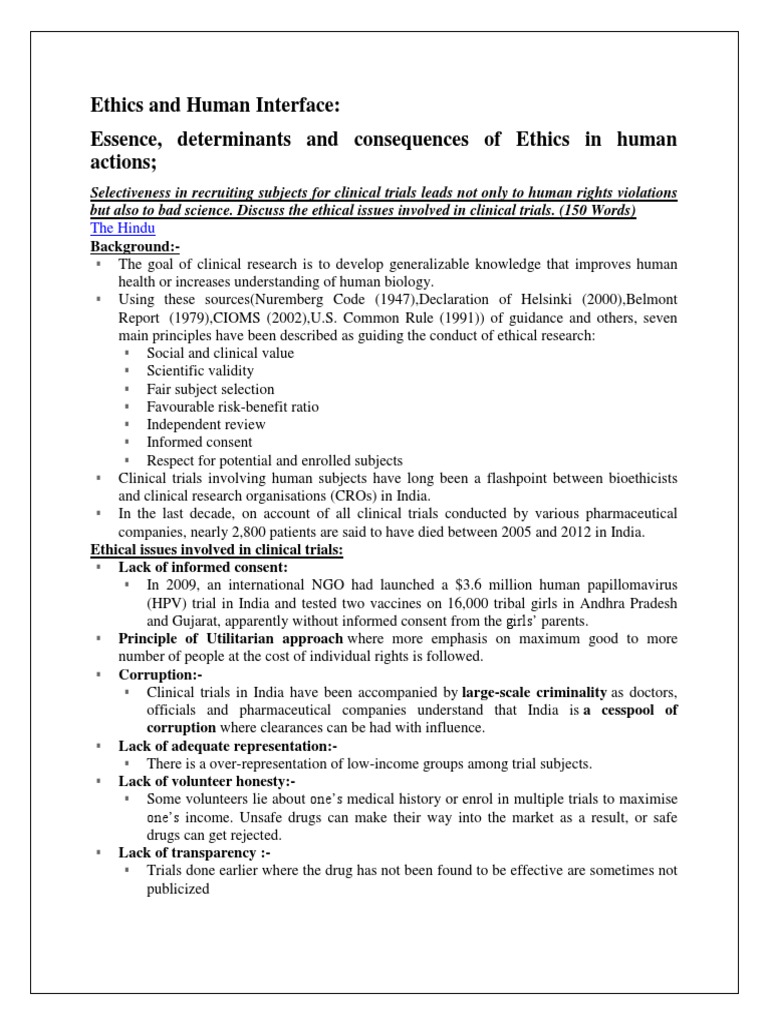 Ethics and Human Interface: Essence, Determinants and Consequences of Ethics in Human Actions ...