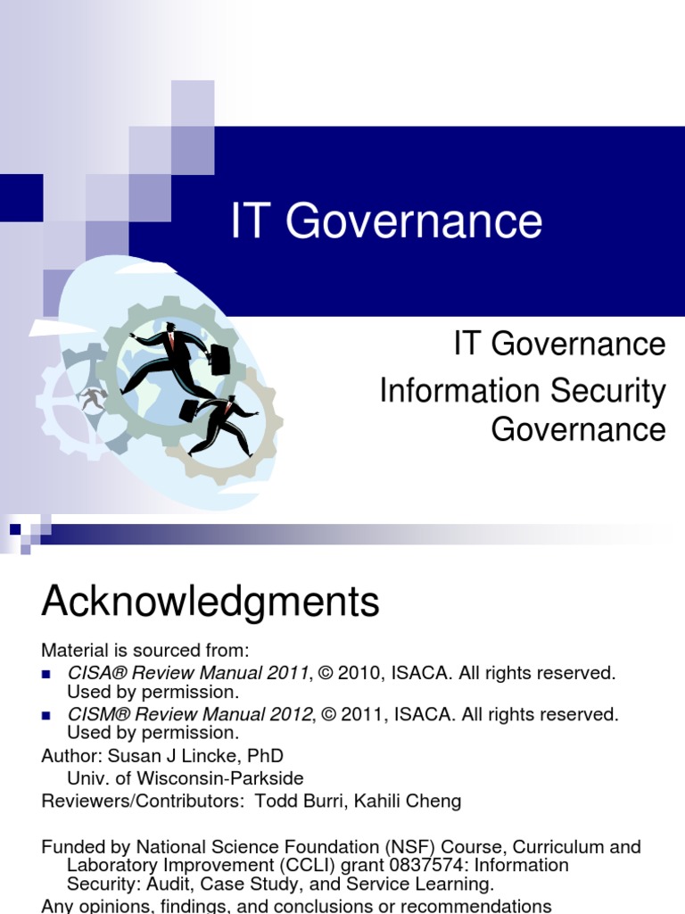 IT Governance Information Security Governance | PDF | Computer Security ...