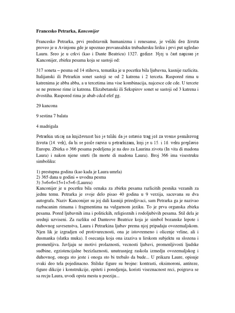 Francesko Petrarka | PDF