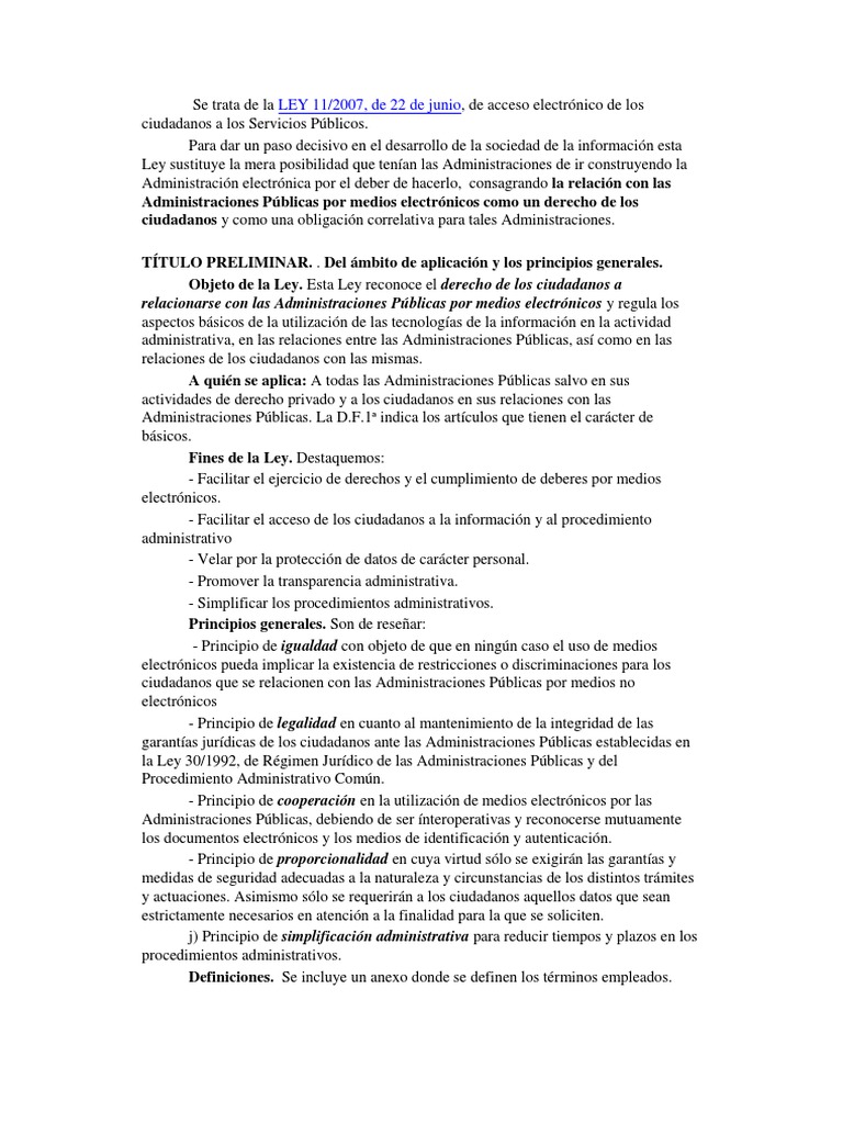 Ley 30:1992 Resumen | PDF | Archivo de computadora | Administración Pública