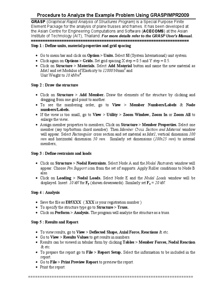 GRASP Procedure | PDF | Truss | Software