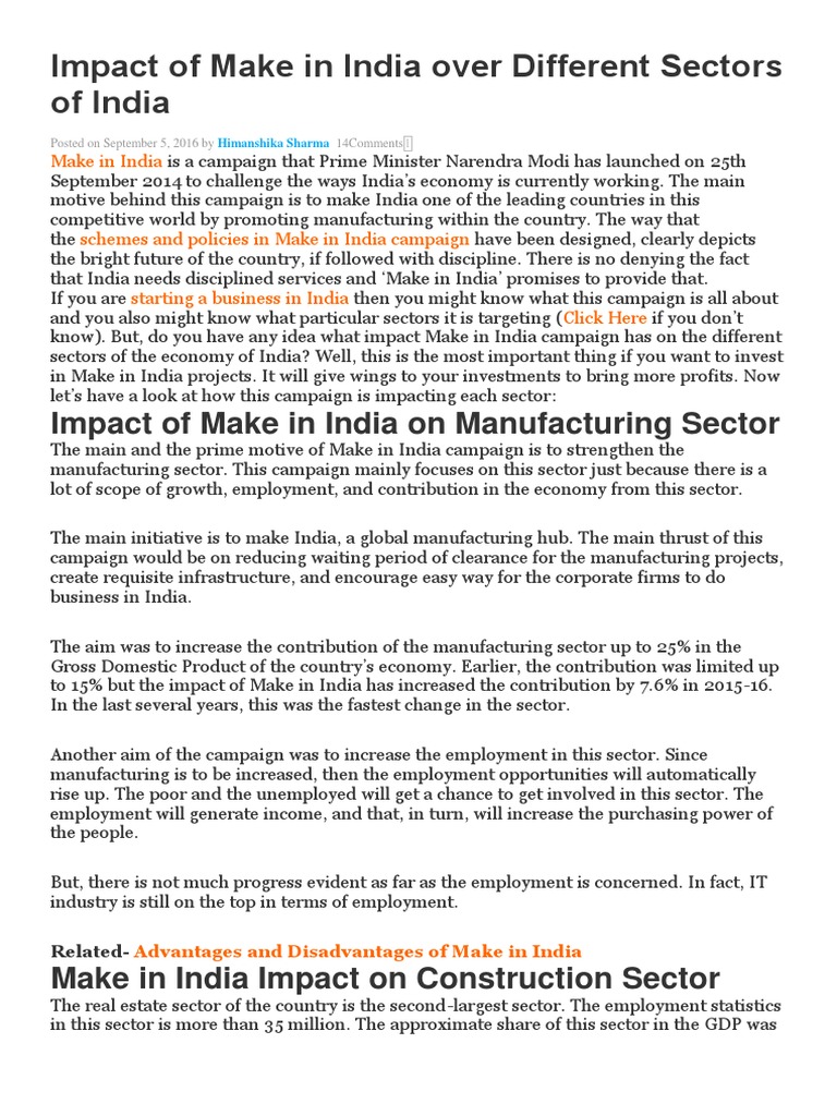 25 Sectors Of Make In India Images