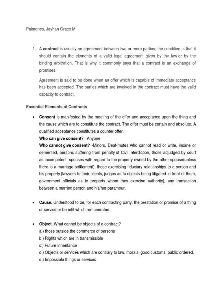 Essential Elements of Contracts | Download Free PDF | Mortgage Law | Deed