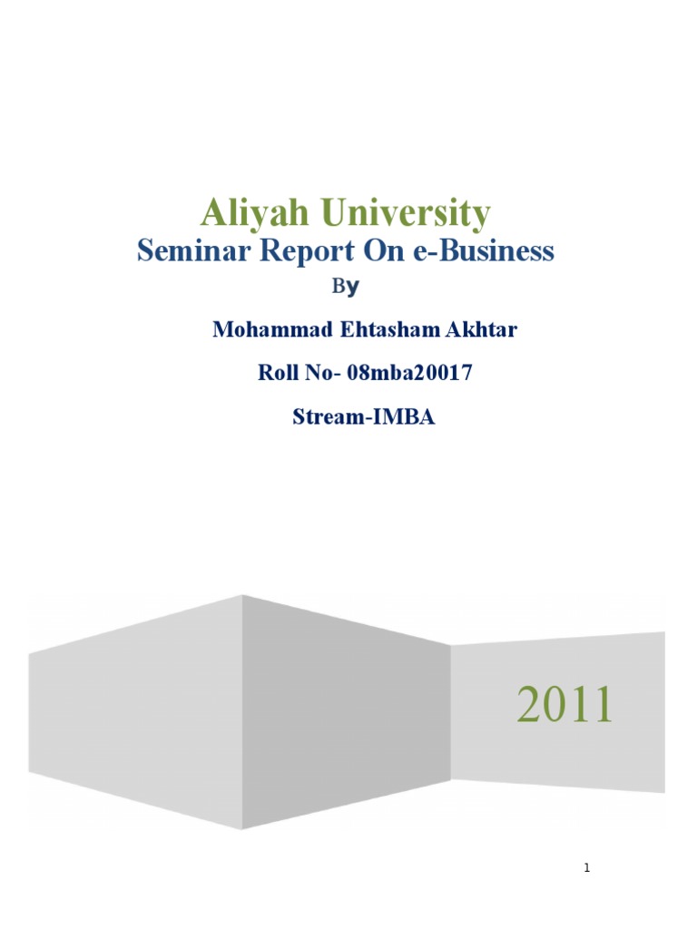 Introduction To e Business Project Report | PDF | E Commerce | Online ...