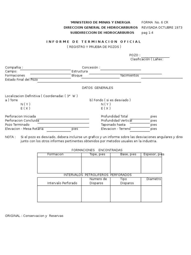 Forma 6 CR | PDF | Hidrocarburos | Líquidos