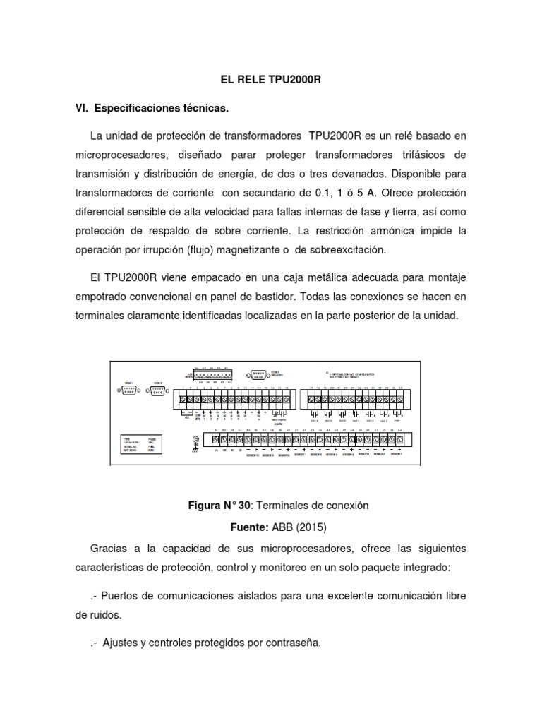 El Rele Tpu2000r | PDF | Transformador | Inductor