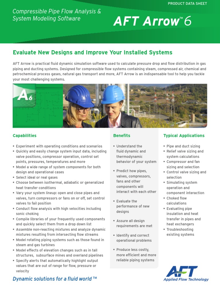 AFT Arrow 6 Data Sheet | PDF | Fluid Dynamics | Gases