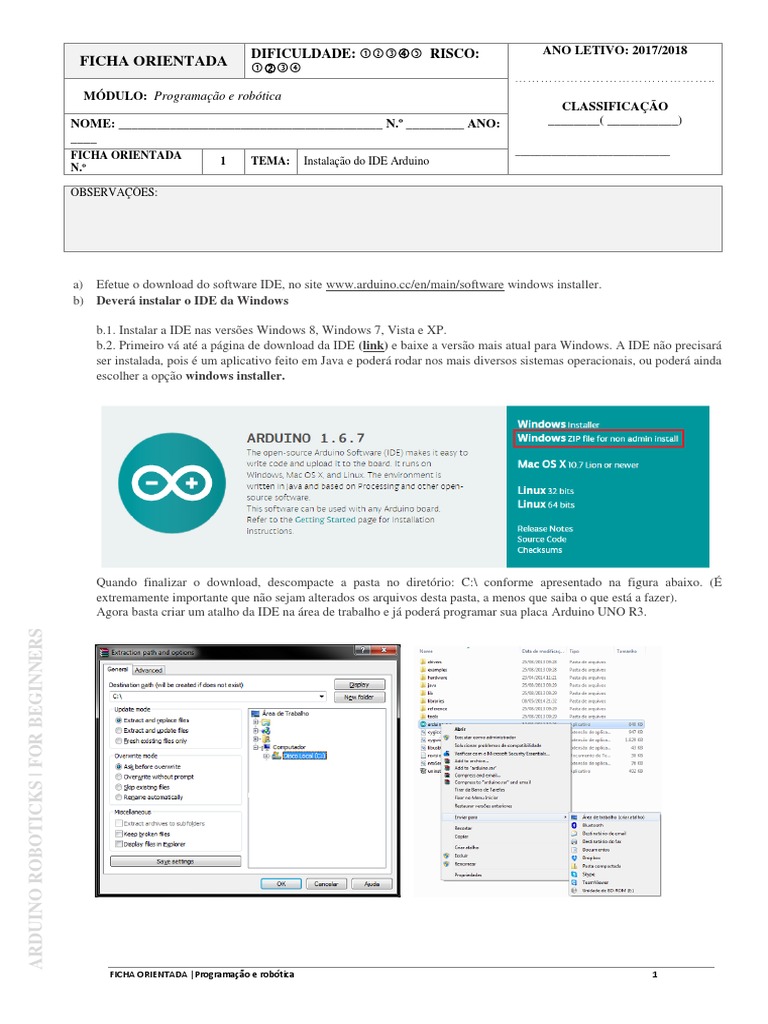 Guia passo-a-passo para instalação do Arduino IDE e introdução ao uso ...
