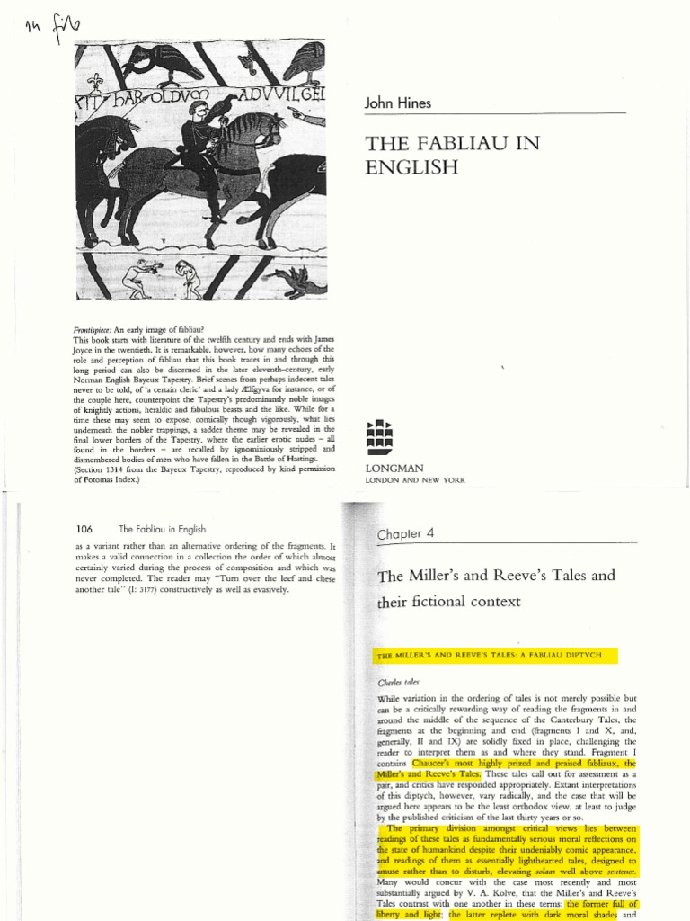 Hines, The Fabliau in English | PDF