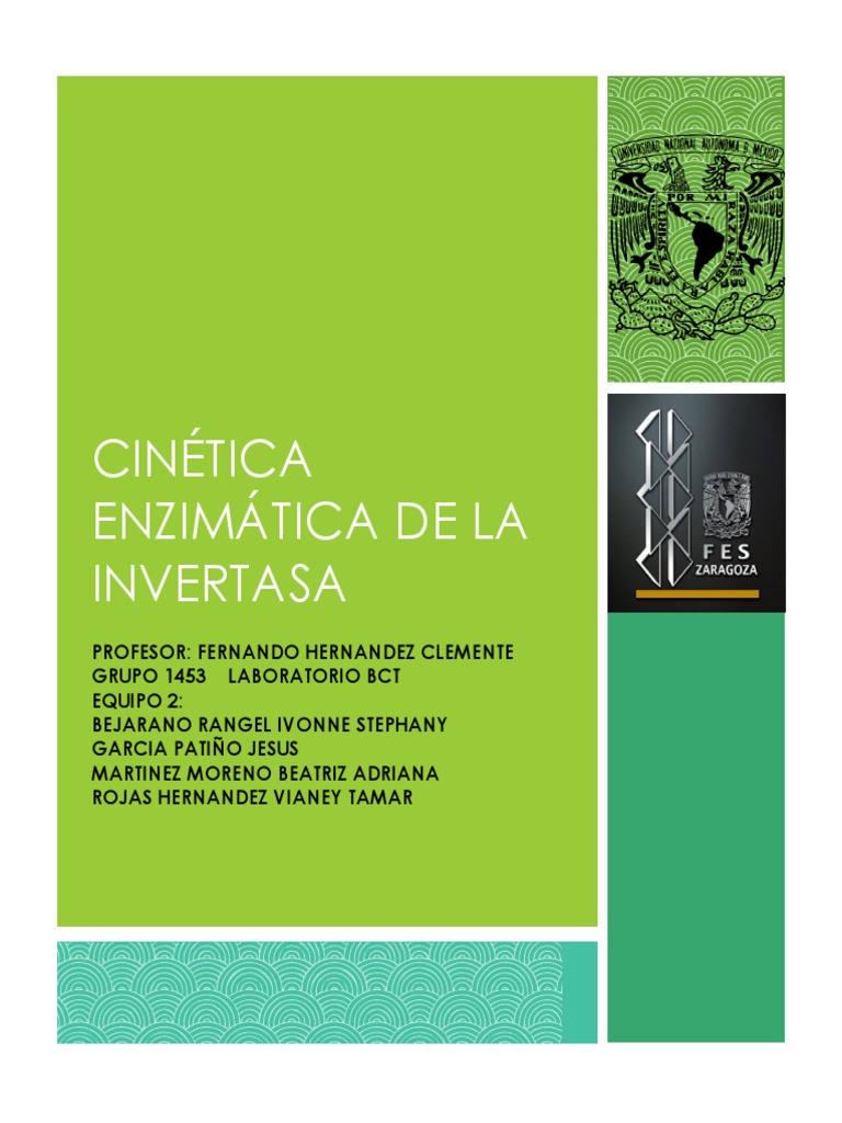 Cinética Enzimática de la Invertasa | PDF | Enzima | La cinética de enzimas
