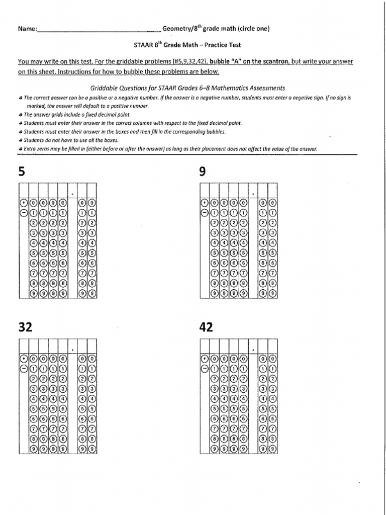 8th Grade Practice Staar Math | PDF