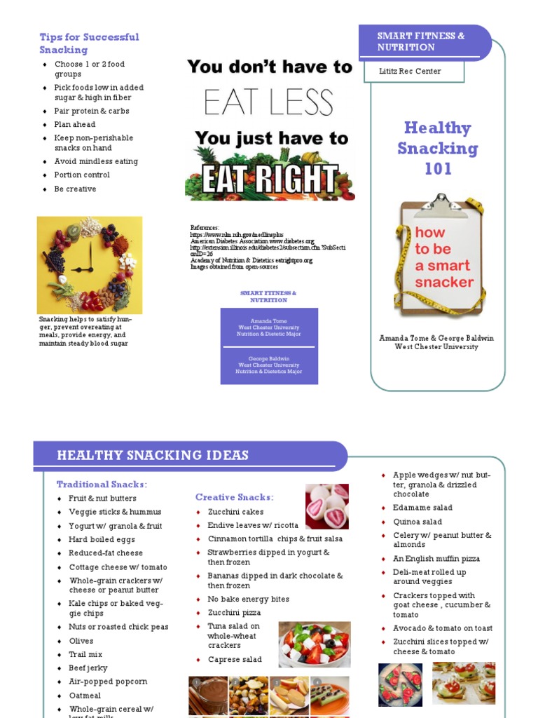 Healthy Snacking Tips & Ideas | PDF | Whole Grain | Salad