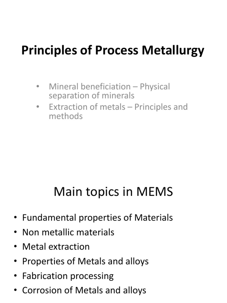 Principles of Mineral Processing: An Introduction to Process Metallurgy ...