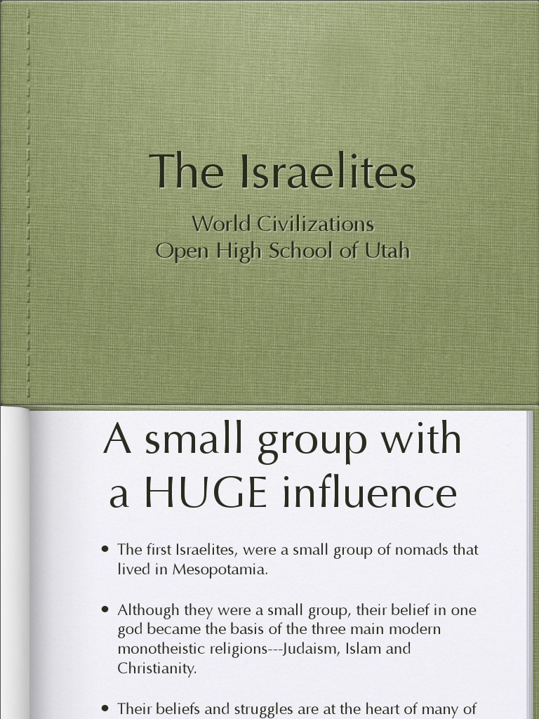 The Israelites: World Civilizations Open High School of Utah | PDF ...