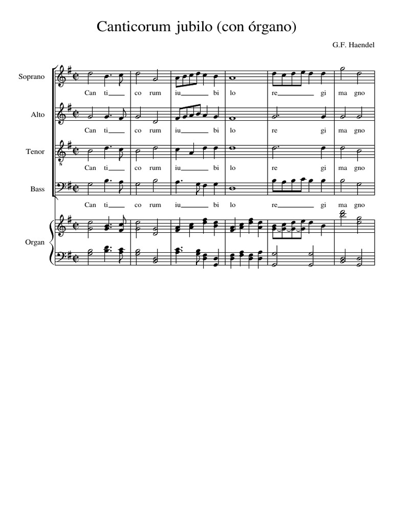 Canticorum Jubilo Con Organo | PDF