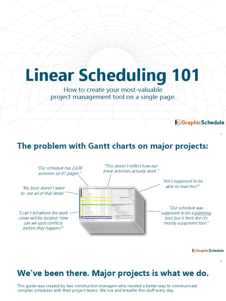 Linear Scheduling 101 | PDF | Tunnel | Microsoft Power Point