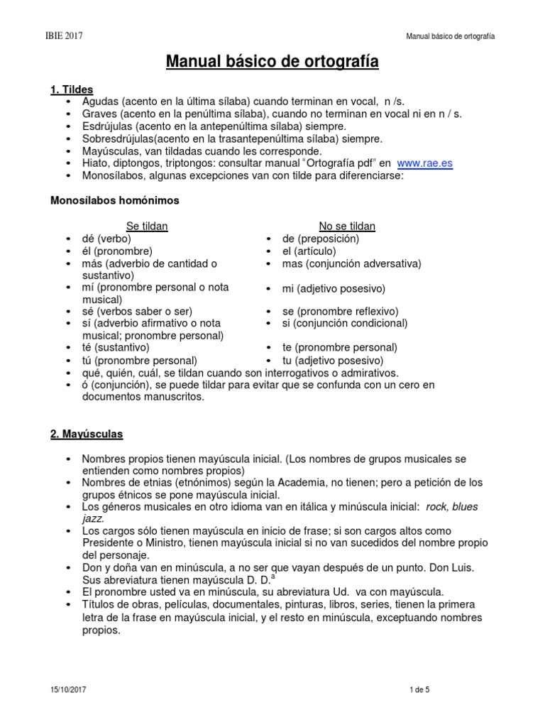 Manual de Ortografia RAE | PDF | Morfología Lingüística | Tipología ...