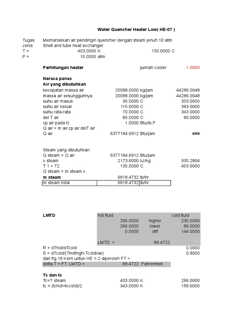 Water Quencher Steam Low | PDF | Power (Physics) | Phases Of Matter